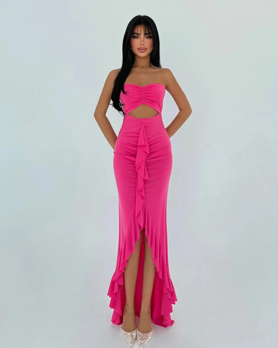 Midi haljina Lilas - pink - Lunatik
